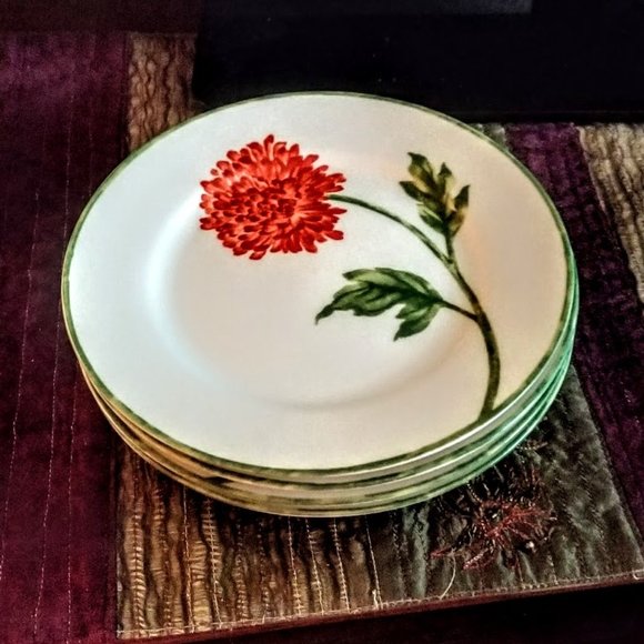 Other | Porcelain Pier 1 Appetizer Plates Set Of 4 Mix And Match Flower ...